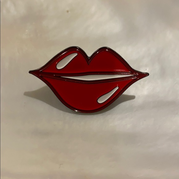 Jewelry | 215 Red Lips Mouth Enamel Pin | Poshmark